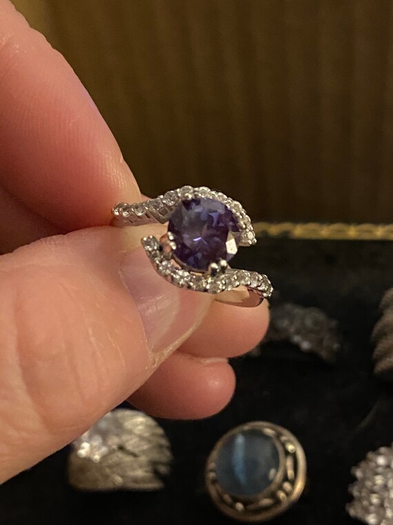 Brand New BBJ Sterling Silver Amethyst CZ Ring Size 7 | Etsy