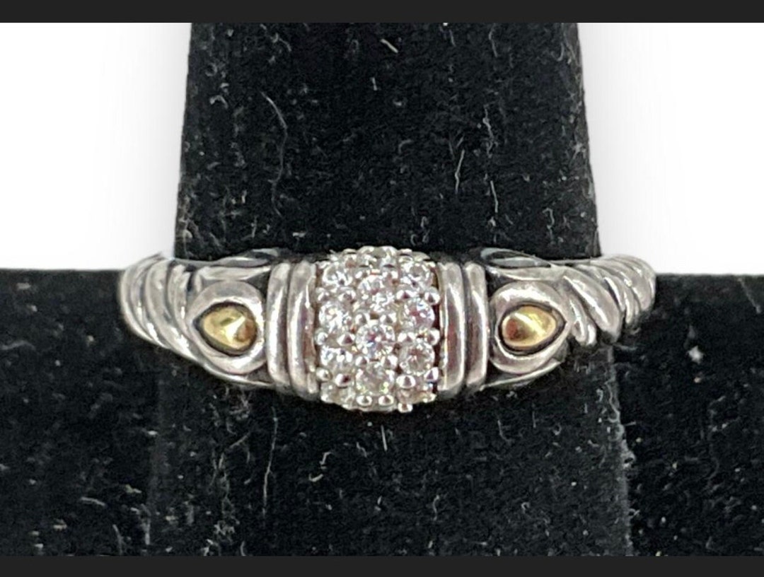 JAI by John Hardy Sterling & 14k Gold, and Pave-set CZ Spinel Ring ...