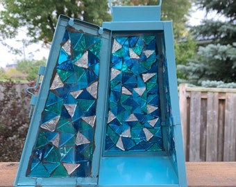 Stained Glass Solar Lantern - Etsy
