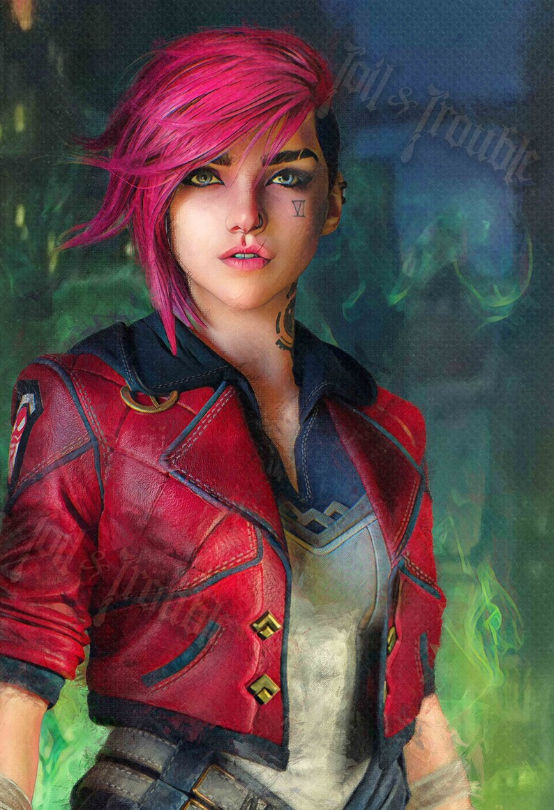 Arcane Vi Poster Large and Small Sizes Jinx of Legends Fan Art - Etsy
