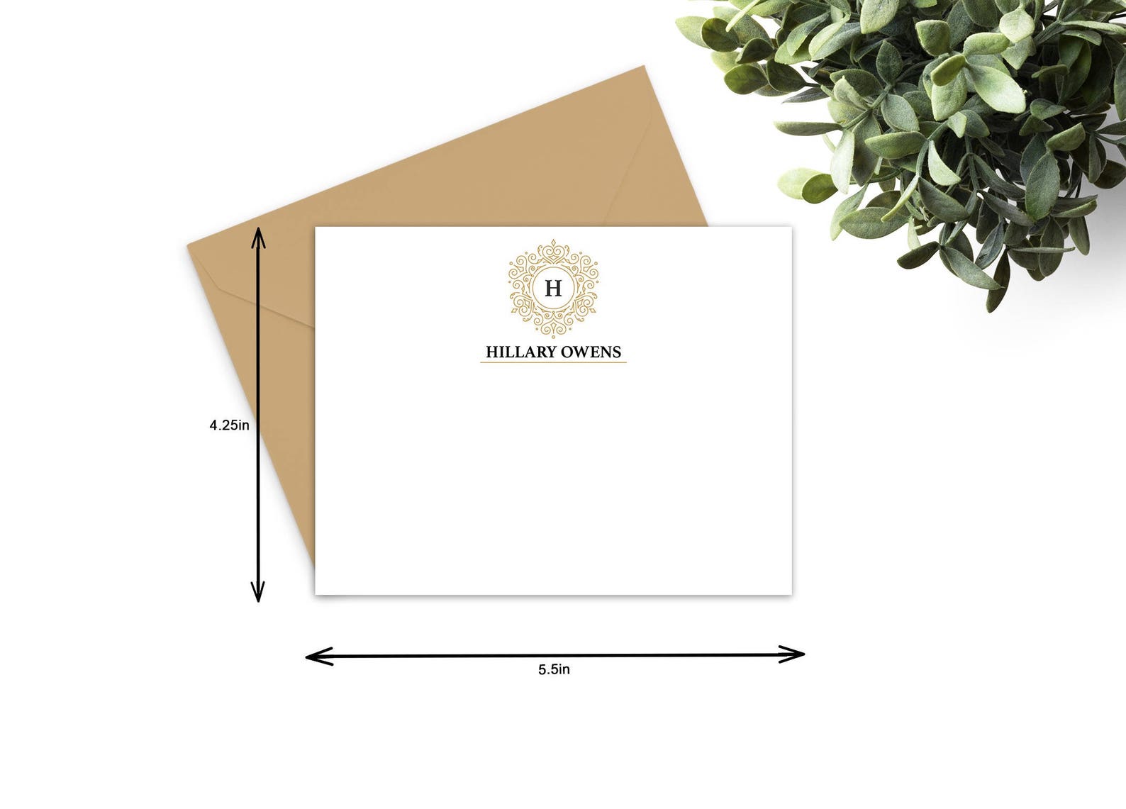 Monogrammed Note Cards for Women Personalized Note Cards for - Etsy