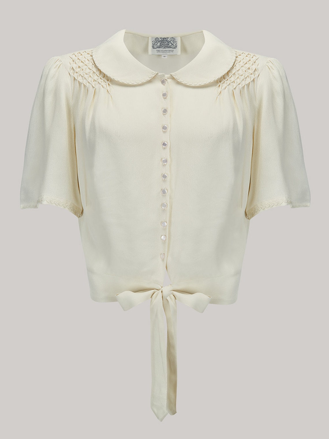 Helen Blouse in Cream cream Ric-rac by the Seamstress of - Etsy