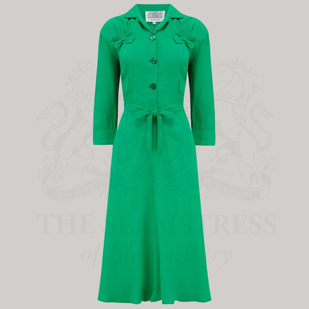 Polly CC41 Dress in Apple Green by the Seamstress of Bloomsbury ...