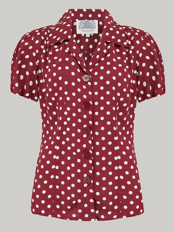 1940s Style Blouses, Tops, Shirts