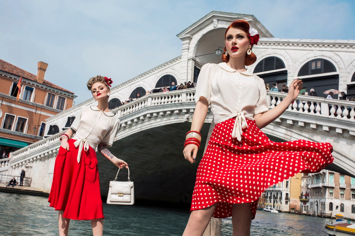 Helen Blouse in Cream cream Ric-rac by the Seamstress of | Etsy