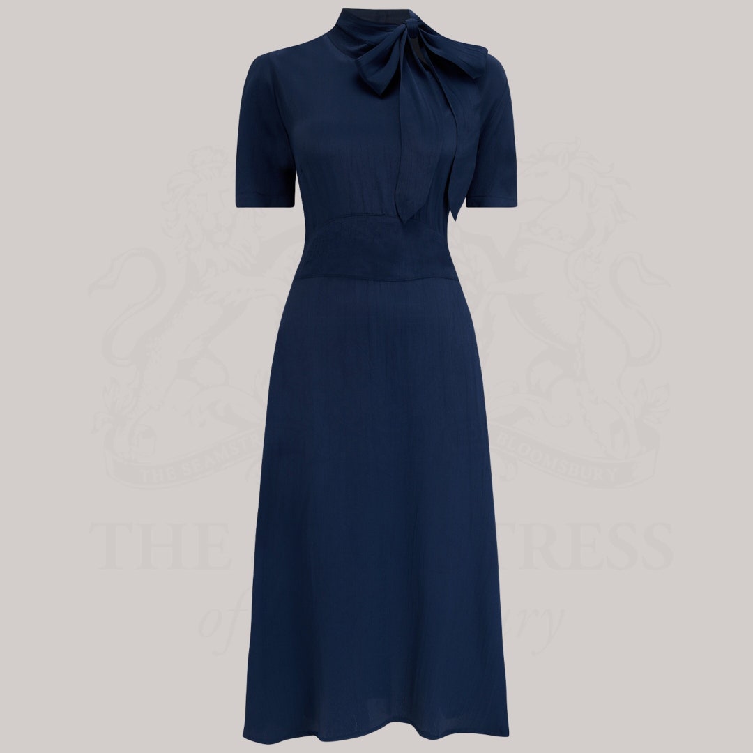 Kathy Dress in French Navy by the Seamstress of Bloomsbury Authentic ...