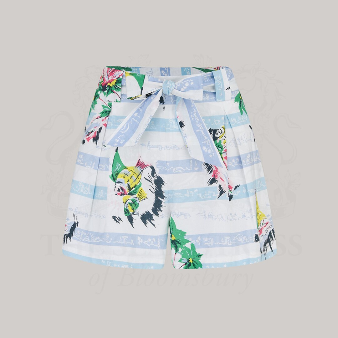Emma Tap Shorts in Cotton Seaside Print by the Seamstress of Bloomsbury ...
