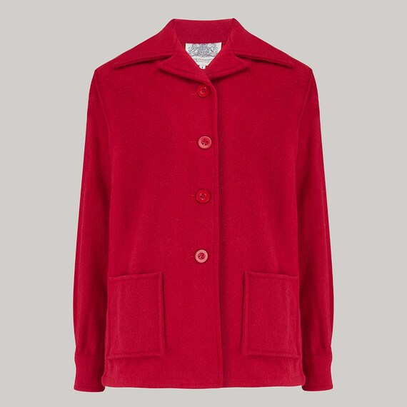 Pearl Jacket in Red by the Seamstress of Bloomsbury | Etsy UK