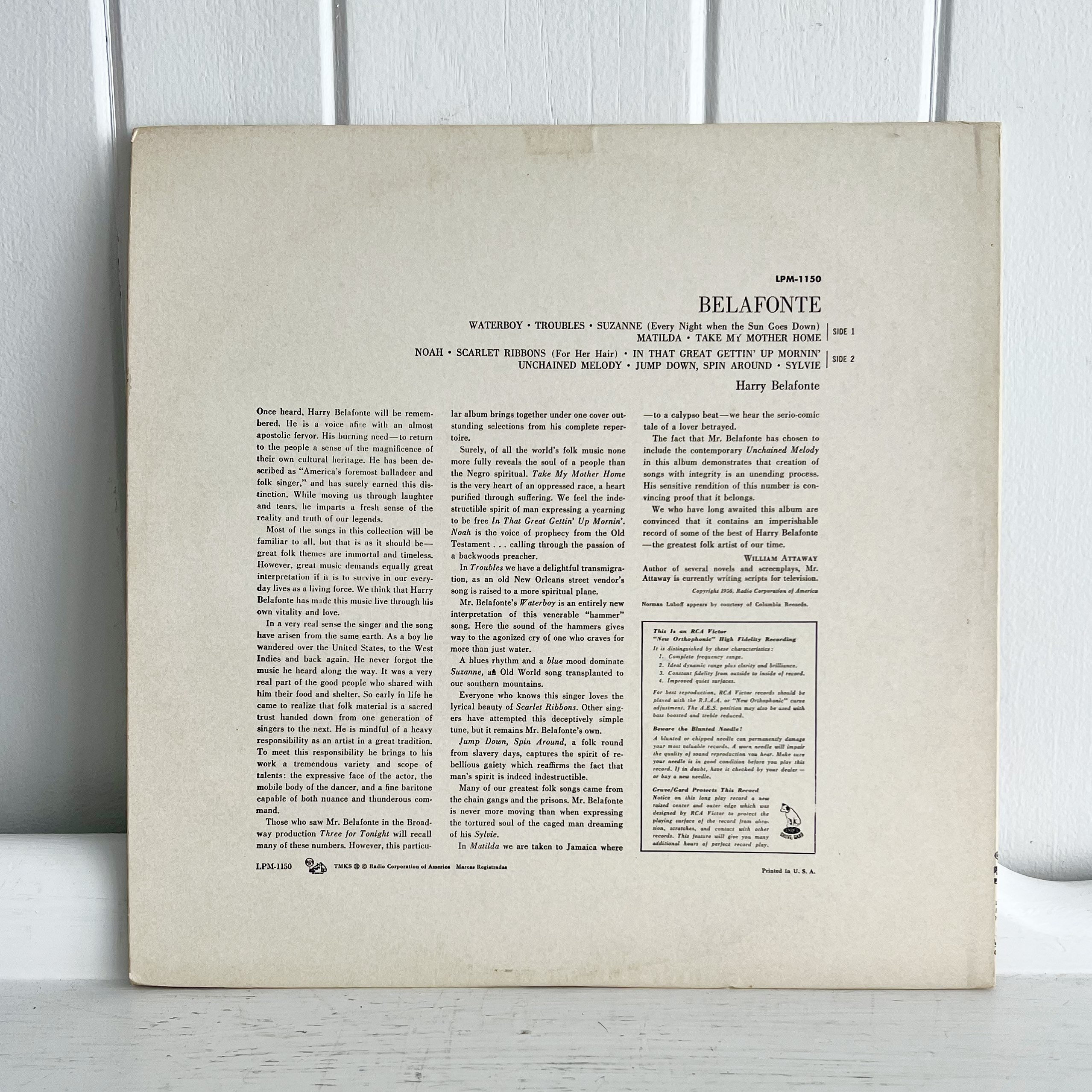 Belafonte, RCA Victor, LPM, 33 1/3RPM, Vinyl - Etsy