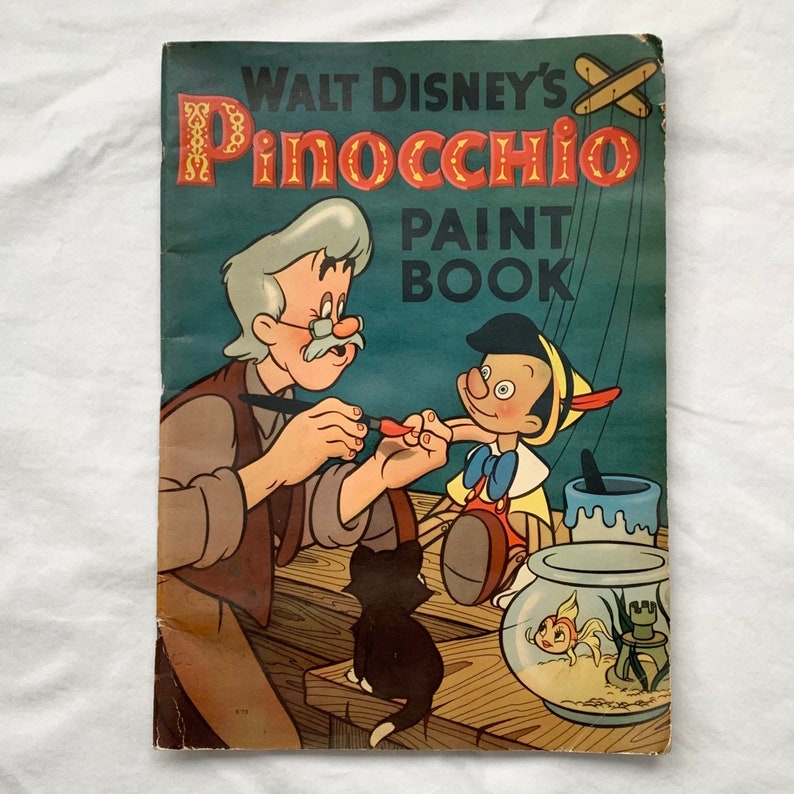 Walt Disney’s Pinocchio Paint Book, 1959, Large Format - Etsy