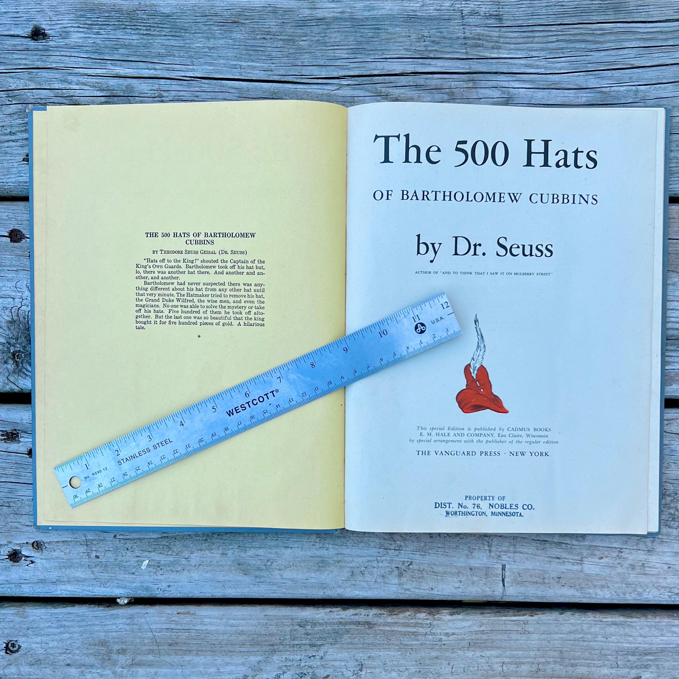 The 500 Hats of Bartholomew Cubbins, Dr. Suess, 1938, Antique - Etsy