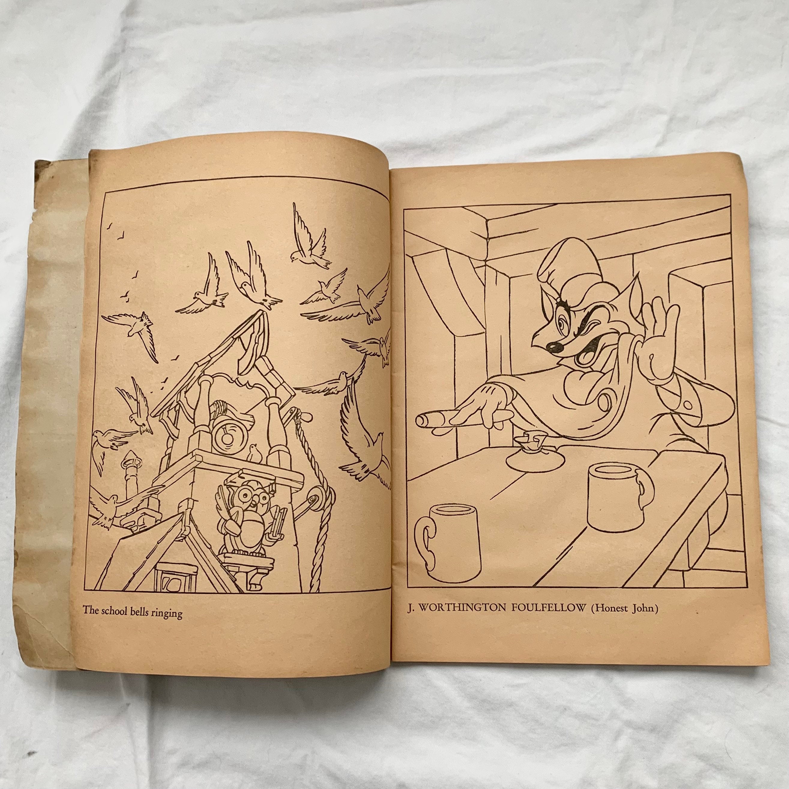 Walt Disney’s Pinocchio Paint Book, 1959, Large Format - Etsy