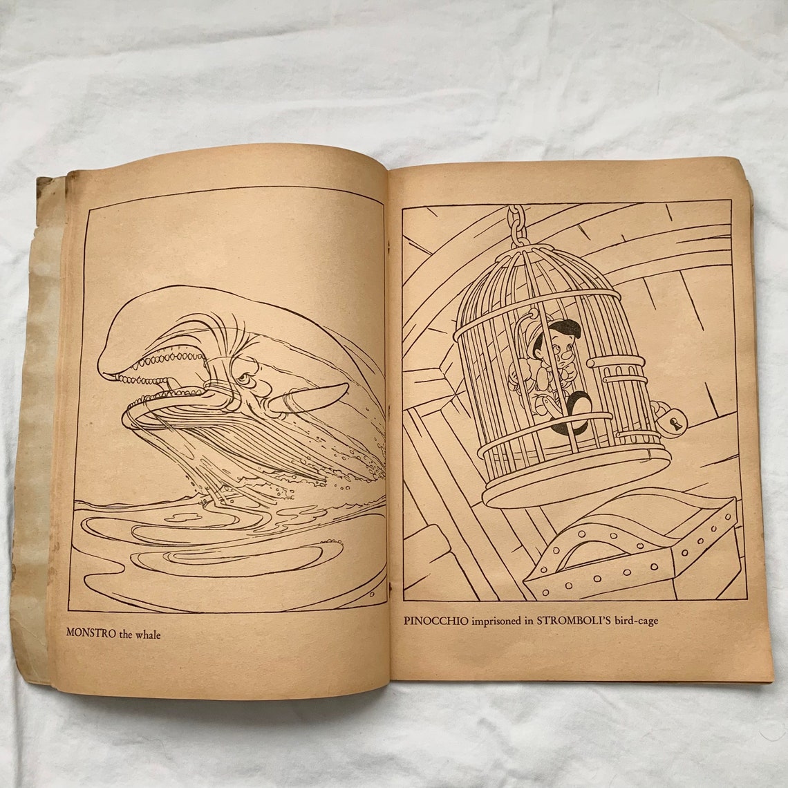 Walt Disneys Pinocchio Paint Book, 1959, Large Format - Etsy