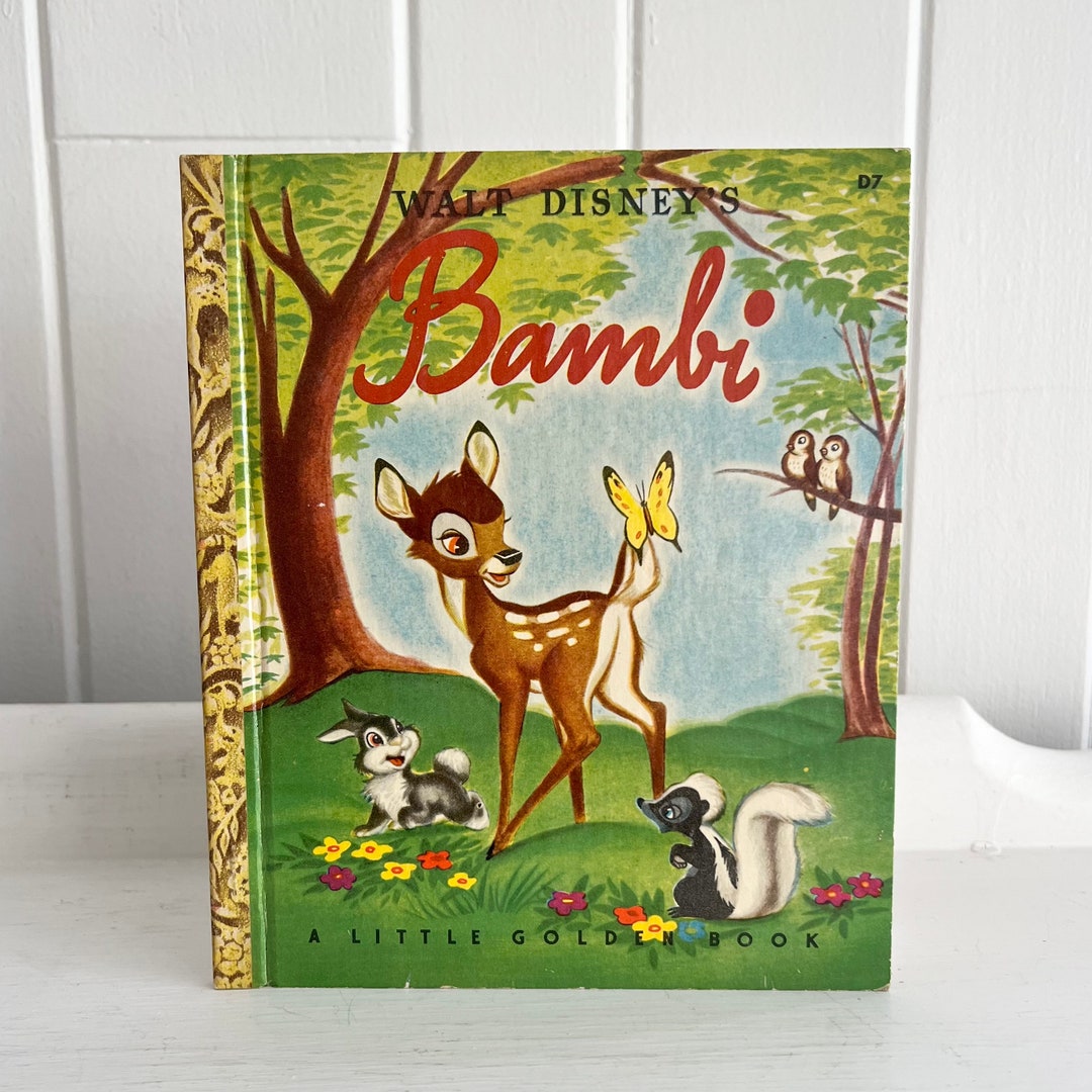 Little Golden Book Walt Disneys Bambi 1948 Etsy