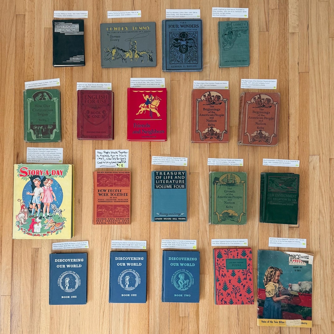 Antique Children’s Textbooks, 1932-1940, Lot of 19 - Etsy
