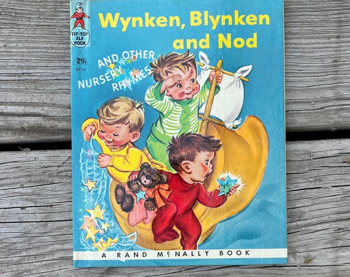 Wynken, Blynken and Nod, Tip-top Elf Book, 1956, A Rand Mcnally Book - Etsy