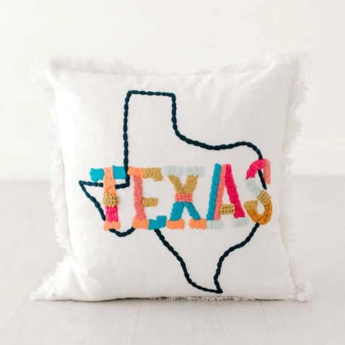Texas Cities Pillow With Insert - Etsy