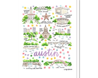 GREETINGS FROM AUSTIN Handmade 5x7 Photo Greeting Card - Etsy