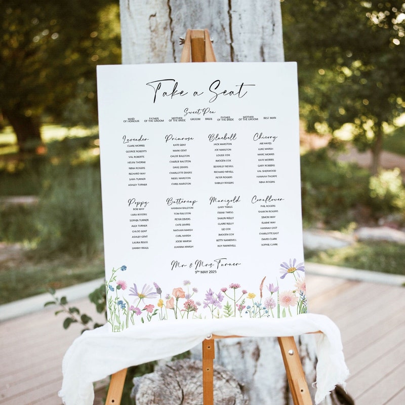Wedding Seating Chart Sign - Etsy