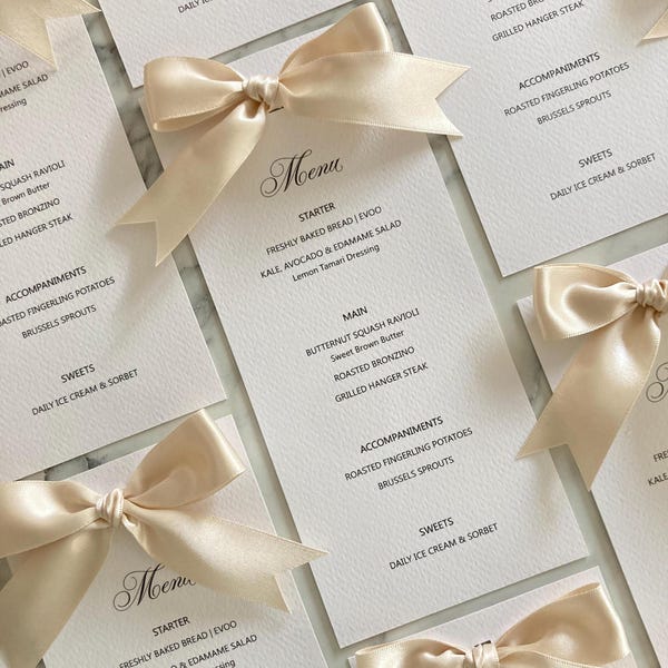 Luxury Menu Cards - Etsy