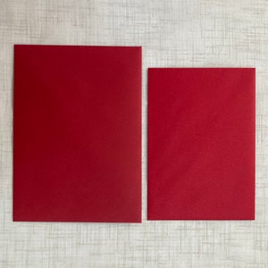 Dark Red / Scarlet Red Envelopes C6 / 5"x7" Size | Luxury Wedding ...