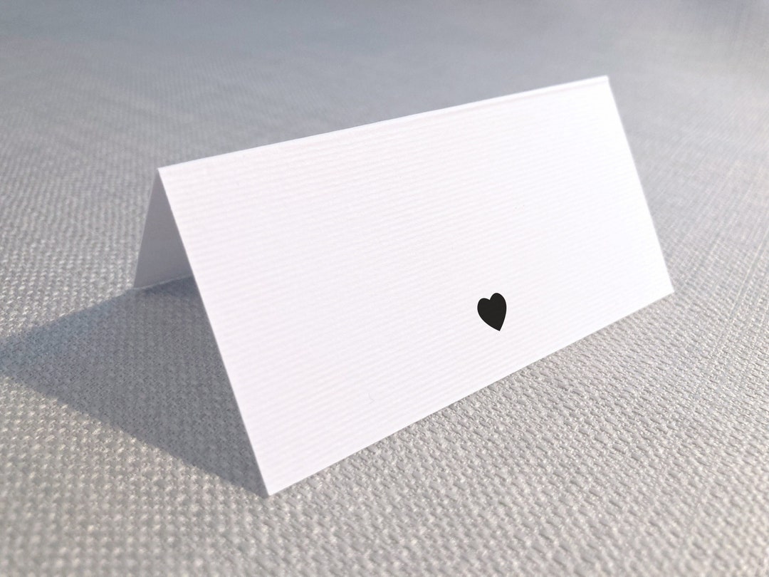 VALENTINA Heart Print Table Place Name Card / Guest Name - Etsy