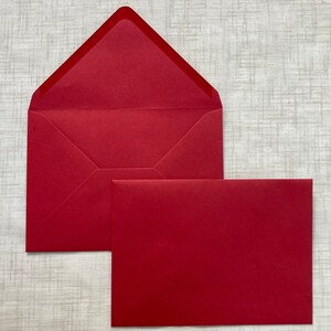 Dark Red / Scarlet Red Envelopes C6 / 5"x7" Size | Luxury Wedding ...