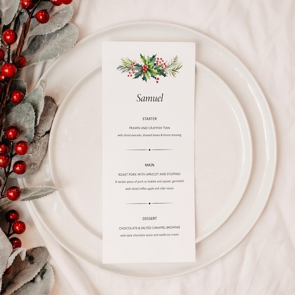 Personalized Menu Cards - Etsy