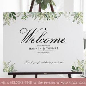 HELIGAN Leaf Print Wedding Table Plan / Seating Plan / - Etsy UK