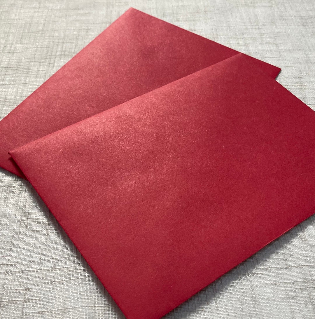 Dark Red / Scarlet Red Premium Envelopes C6 / 5"x7" Size | Luxury ...
