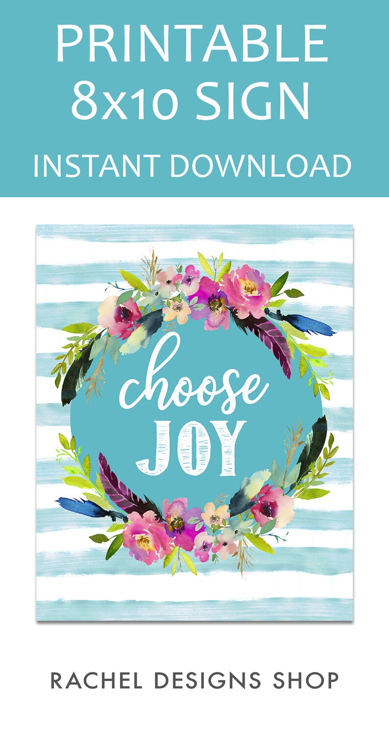 Choose Joy Printable Christian Print Bible Verse Print - Etsy