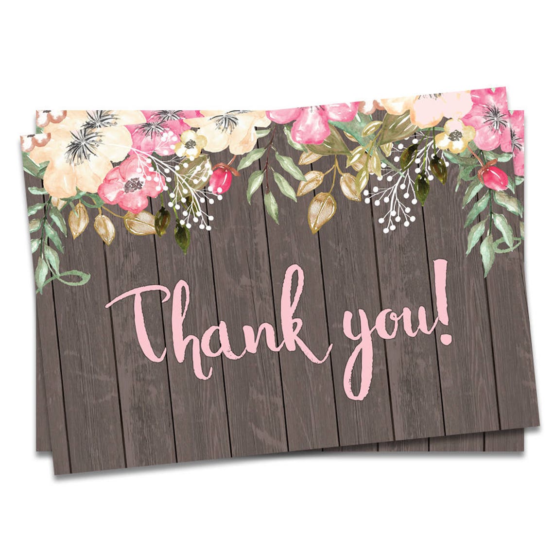 Rustic Bridal Thank You Rustic Bridal Shower Thank You Thank | Etsy