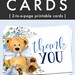 Teddy Bear Thank You Card Printable, Teddy Bear Shower Thank You Card ...