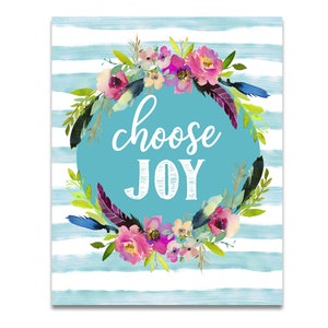 Choose Joy Printable Christian Print Bible Verse Print - Etsy