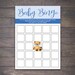Baby Shower Bingo Printable, Teddy Bear Baby Shower Bingo Printable ...