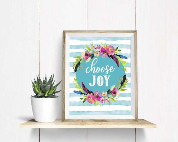 Choose Joy Printable Christian Print Bible Verse Print - Etsy