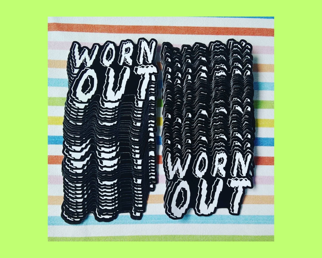 Stickers: Worn Out / Lady on the Rock - Etsy