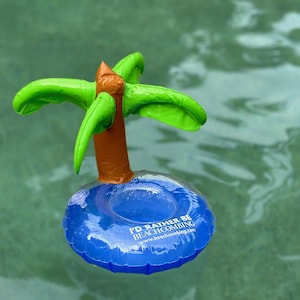 Beachcombing Inflatable Palm Tree Drink Holder Floatie - Single or Set ...