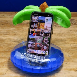 Beachcombing Inflatable Palm Tree Drink Holder Floatie - Single or Set ...