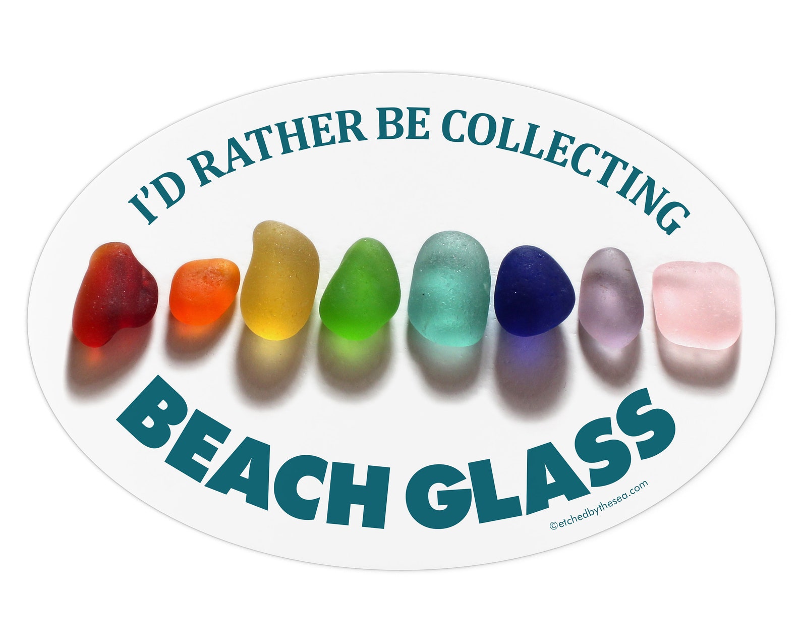 I'd Rather Be Collecting Beach Glass Laptop or Bumper Sticker - Etsy