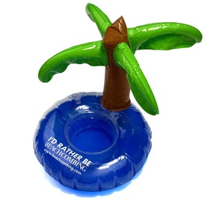 Beachcombing Inflatable Palm Tree Drink Holder Floatie - Single or Set ...