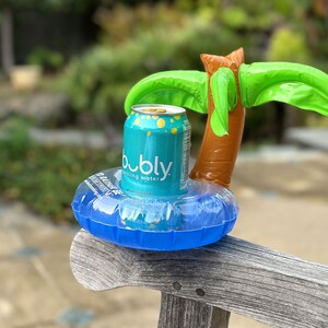 Beachcombing Inflatable Palm Tree Drink Holder Floatie - Single or Set ...