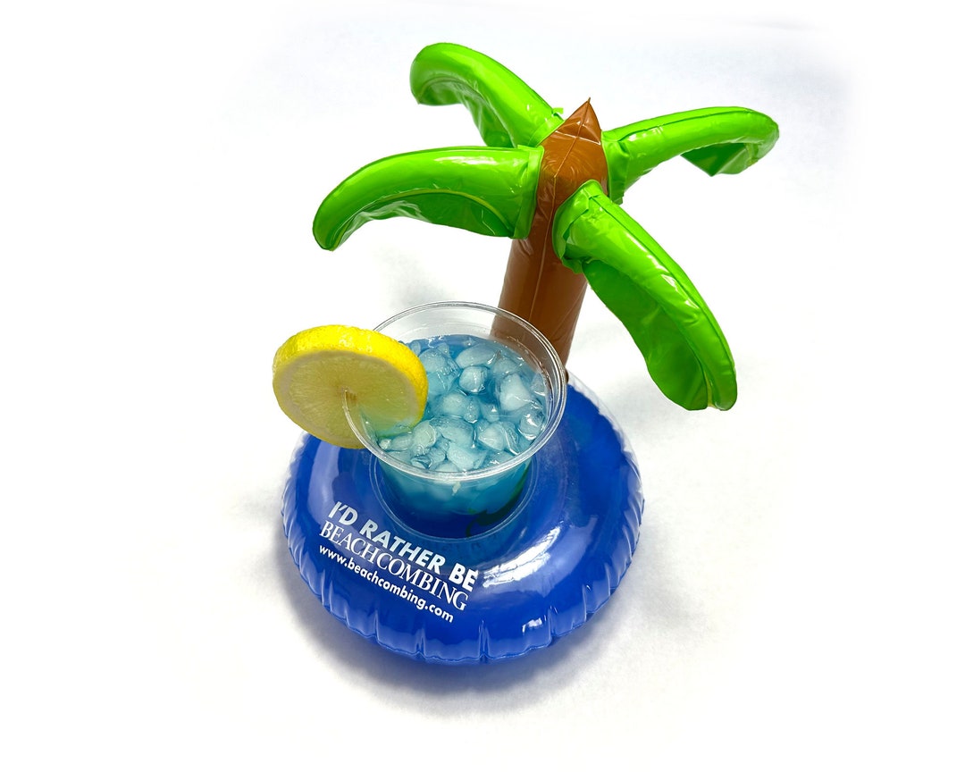 Beachcombing Inflatable Palm Tree Drink Holder Floatie - Single or Set ...