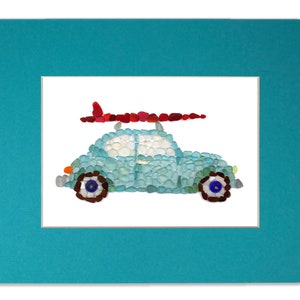 Sea Glass Classic Surfer Car Matted Print - Etsy