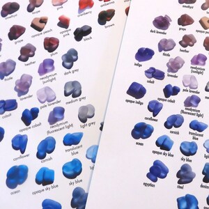 A Sea of Colors Poster - Color Chart of Sea and Beach Glass - Etsy