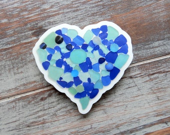 Sea Glass Sea Horse Sticker Die-cut Laptop Sticker - Etsy