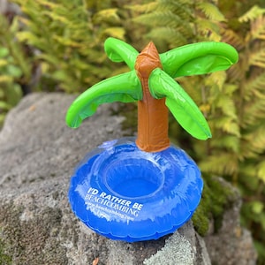 Beachcombing Inflatable Palm Tree Drink Holder Floatie - Single or Set ...