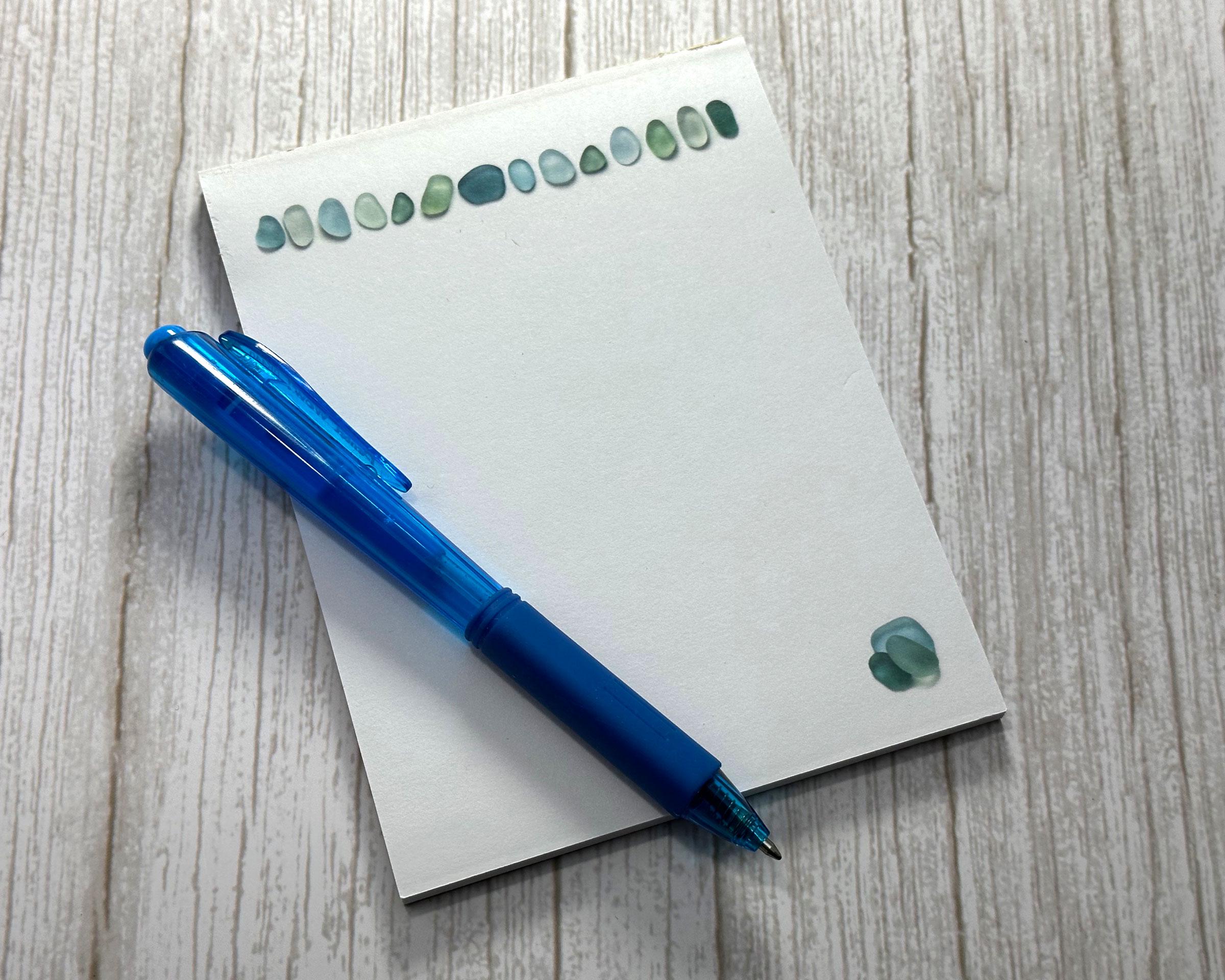 Turquoise Sea Glass Nuggets Note Pad - Etsy