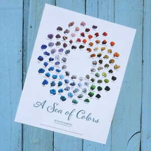 A Sea of Colors Poster - Color Chart of Sea and Beach Glass - Etsy