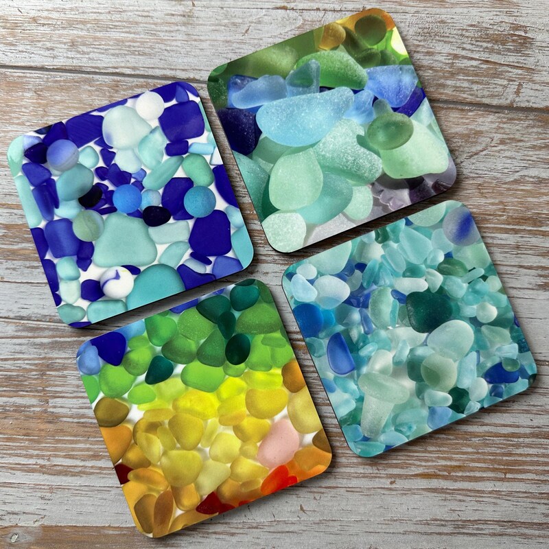 Sea Glass Coasters - Etsy